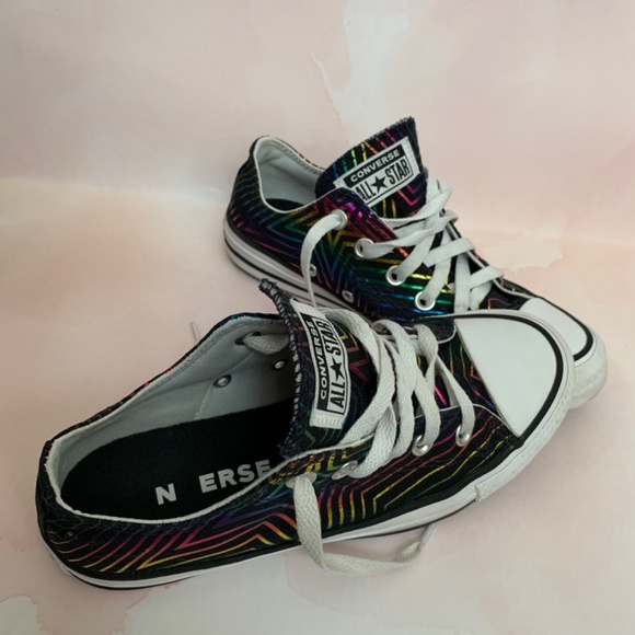 Converse | Shoes | Converse Chuck Taylor All Star Rainbow Foil Print ...